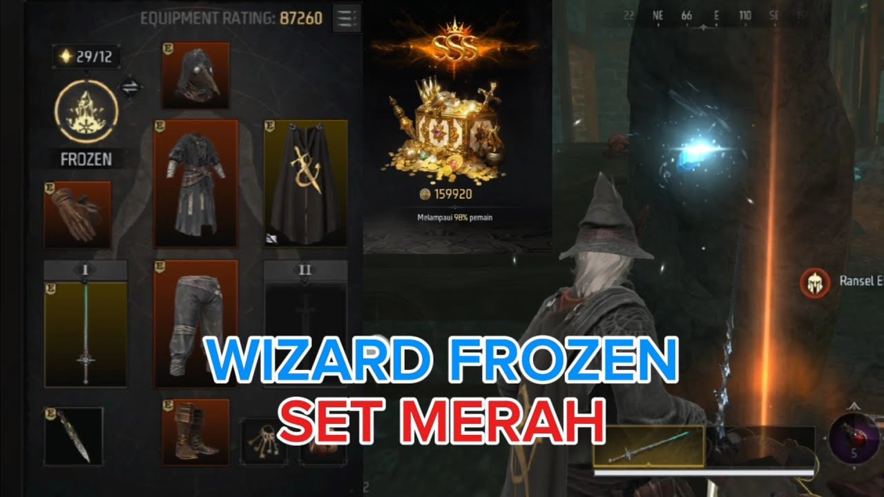 SOLO RANK MAIN WIZARD MASTERY FROZEN PAKAI SET MERAH DAMAGENYA SAKIT ...