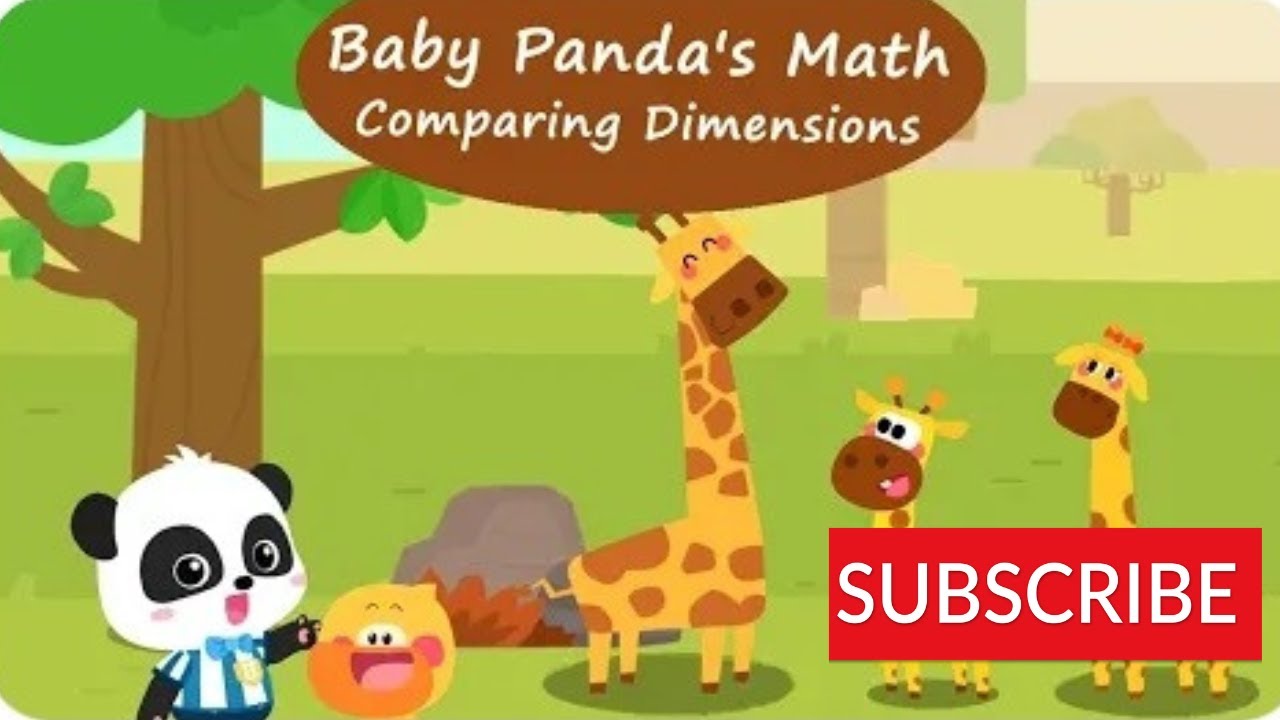 Baby Panda's World Of Math #1 - Learn to compare dimensions with KiKi ...
