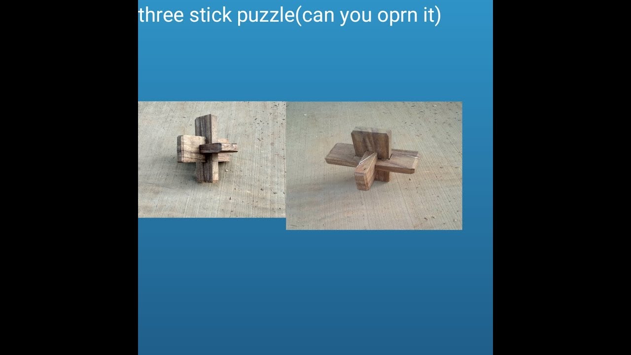three stick puzzle - YouTube