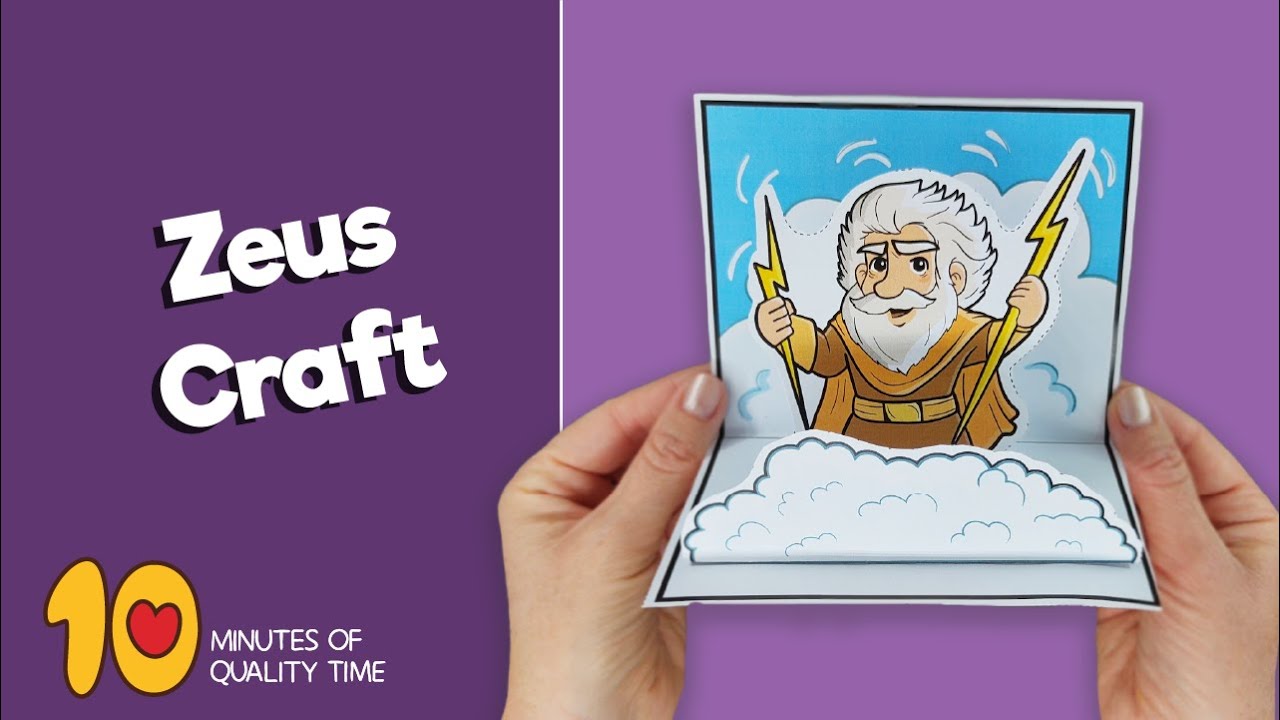Zeus Holding a Lightning Bolt Craft - YouTube