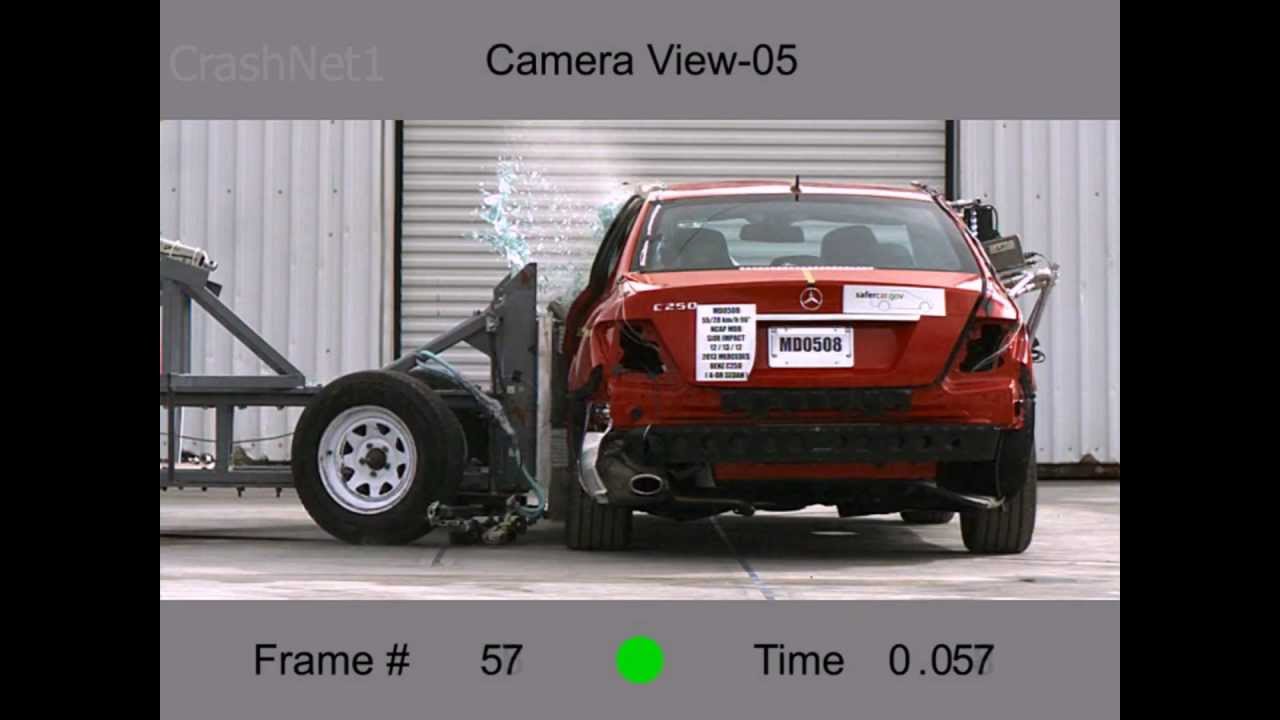 Mercedes Benz C-Class | 2013 | Side Crash Test | NHTSA | CrashNet1 ...