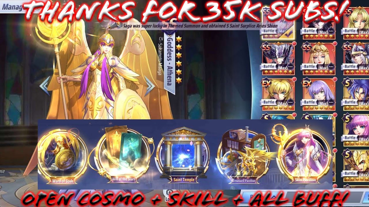Thanks for 35K Subs! Showing Cosmo + Skill + All Buff For the Saint ...