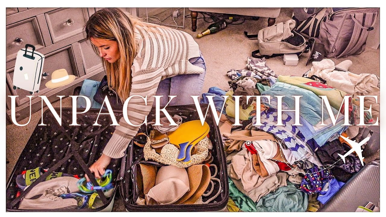 UNPACK & CLEAN WITH ME - Fridge restock, makeup organisation & LOTS of ...