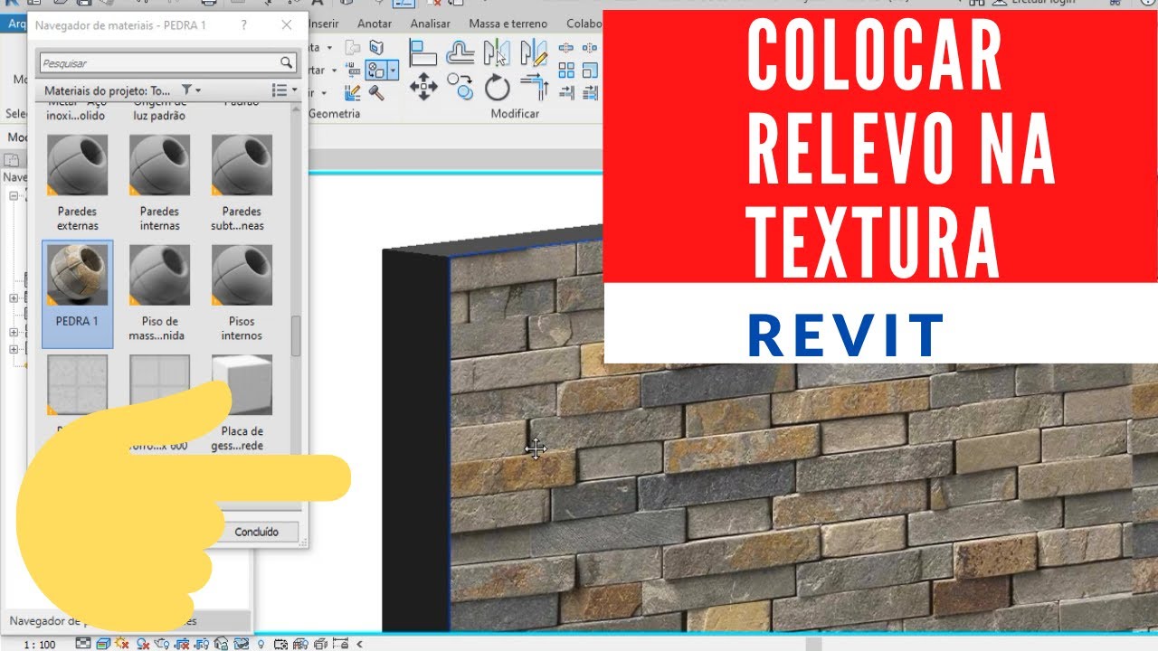 TEXTURA E RELEVO NO REVIT - YouTube