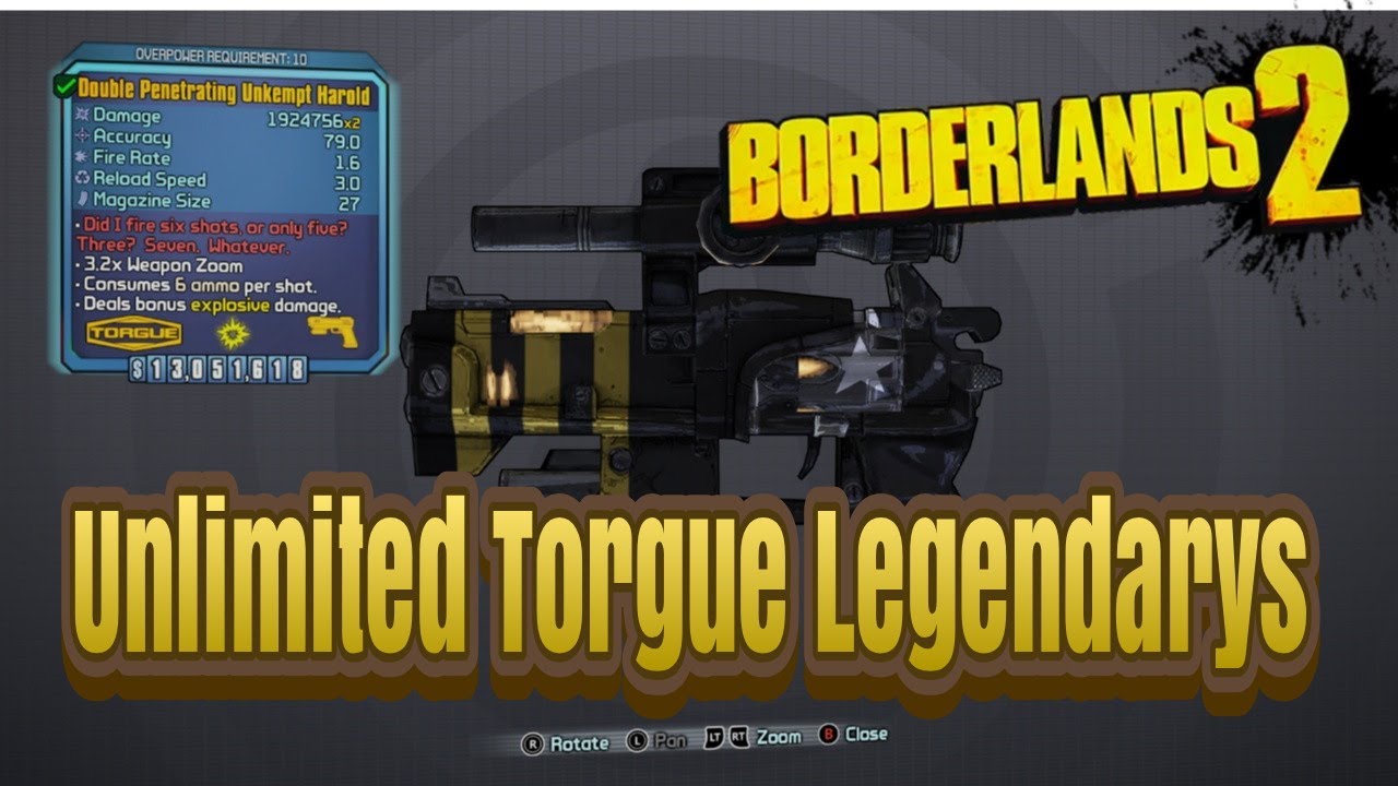 Borderlands 2 Unlimited Legendary Torgue Weapons exploit any level ...