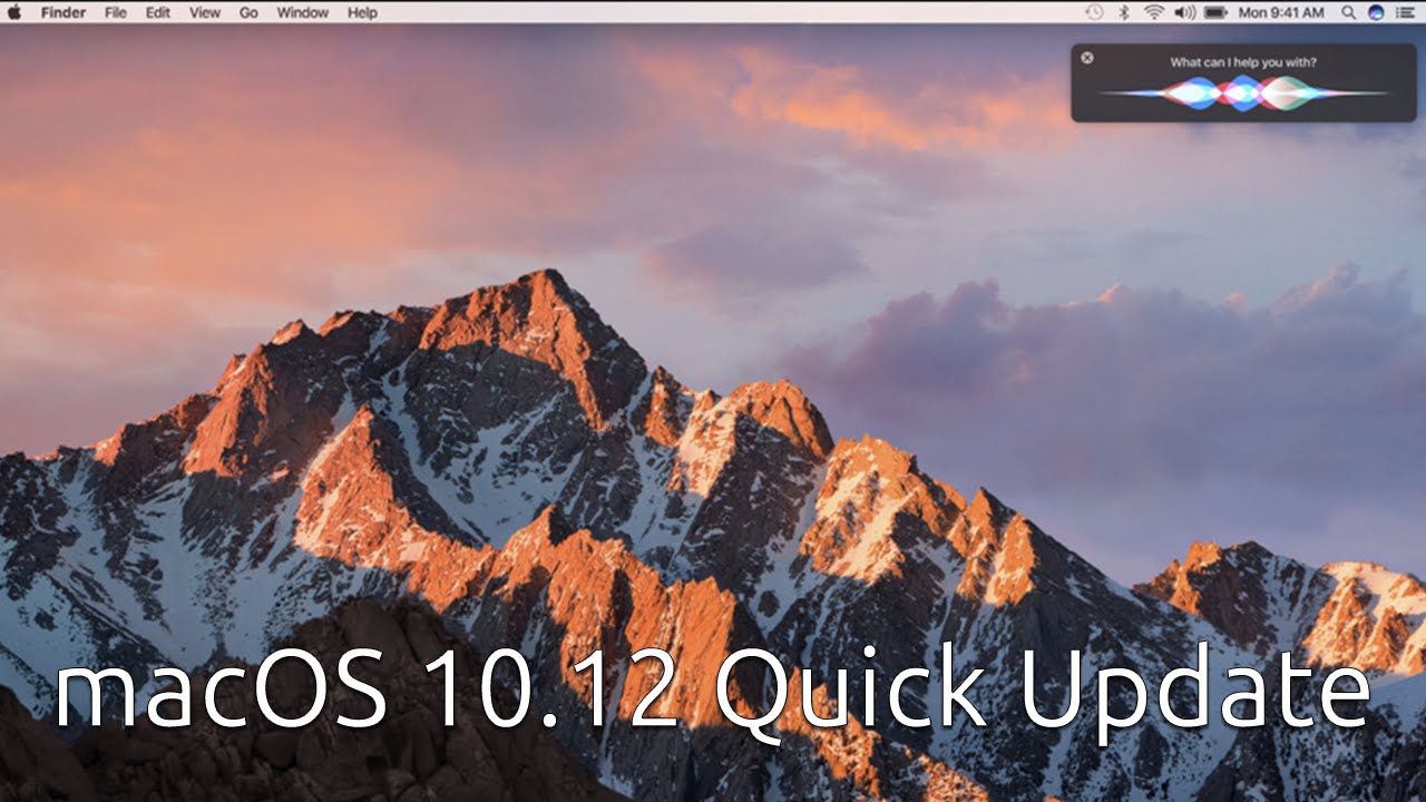 macOS 10.12 Sierra Quick Update! - YouTube
