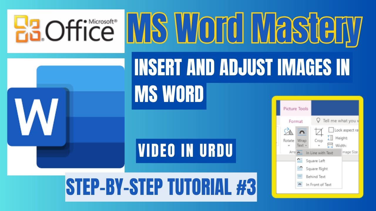 How to Insert and Adjust Images/Logos in MS Word | video Tutorial # 3 # ...
