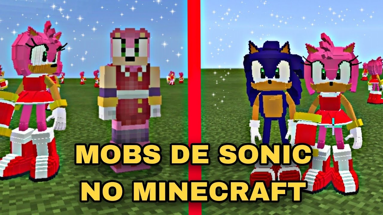MOSTRANDO MOBS DE SONIC,TAILS E AMY NO MINECRAFT! 😱 - YouTube