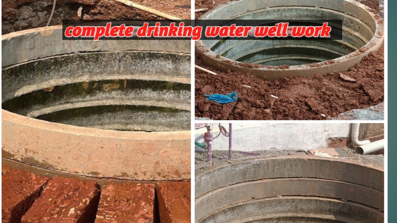 Drinking water well construction, well digging complete details - YouTube