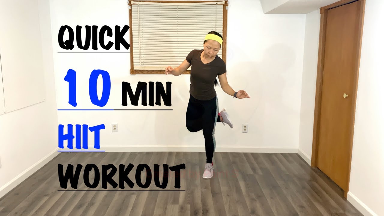 QUICK 10 MIN HIIT WORKOUT - 20 sec on; 10 sec off - YouTube