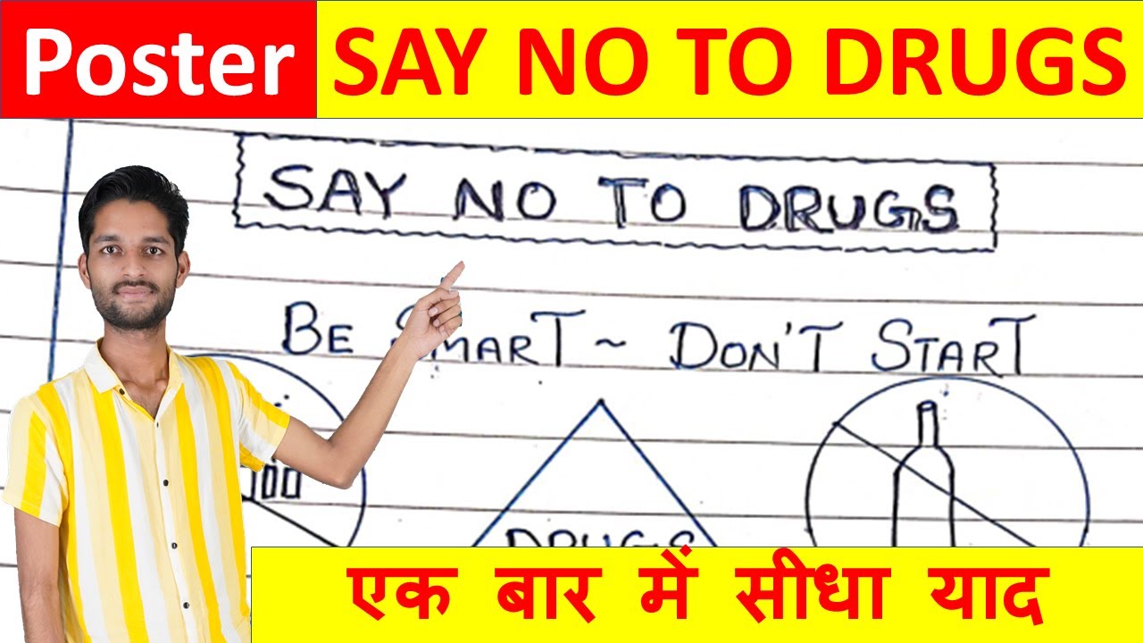 Say no to drugs poster 2025 | class 11 & 12 | English | how to make ...