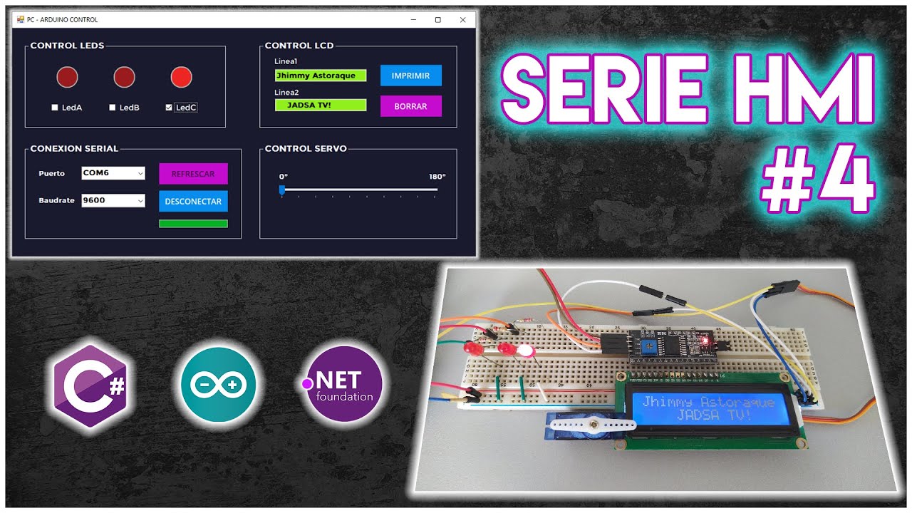 SERIE HMI #4: INTERFAZ DE CONTROL LCD - SERVOMOTOR - ARDUINO - ESP32 ...
