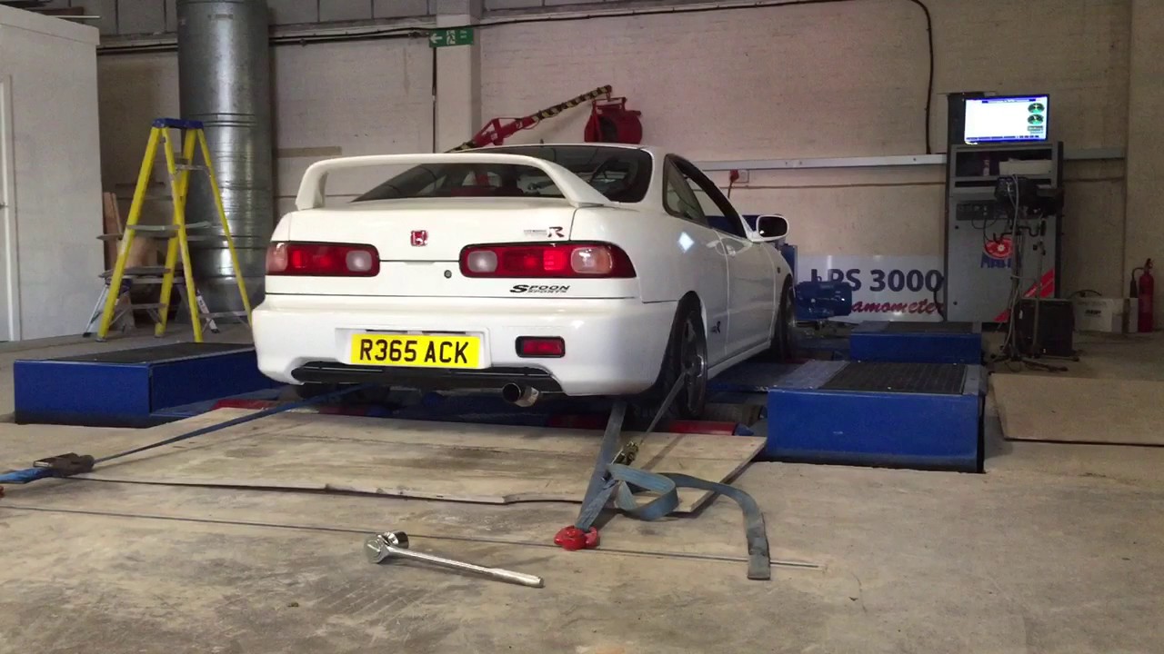 Honda Integra DC2 dyno run, Spoon N1 exhaust sound - YouTube