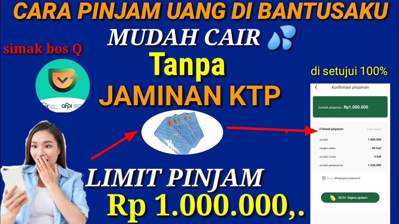 Cara Pinjam Uang Di BantuSaku Pinjaman online langsung cair 💸💵 - YouTube