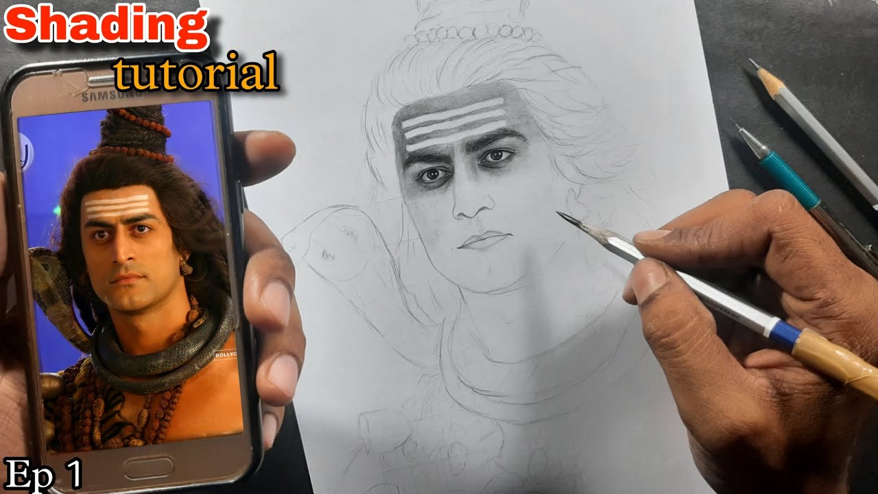 Mahadev drawing | Shading tutorial | Ep 1 - YouTube