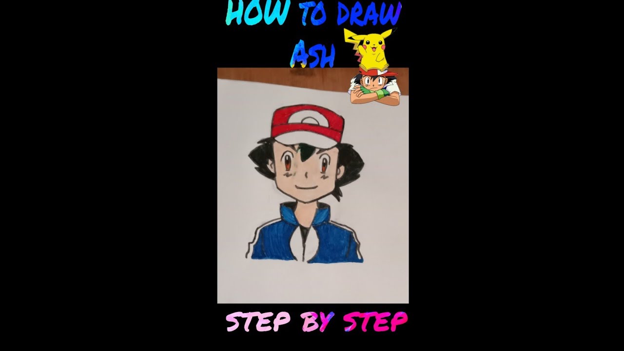 How to draw cute Ash || step by step ... - YouTube
