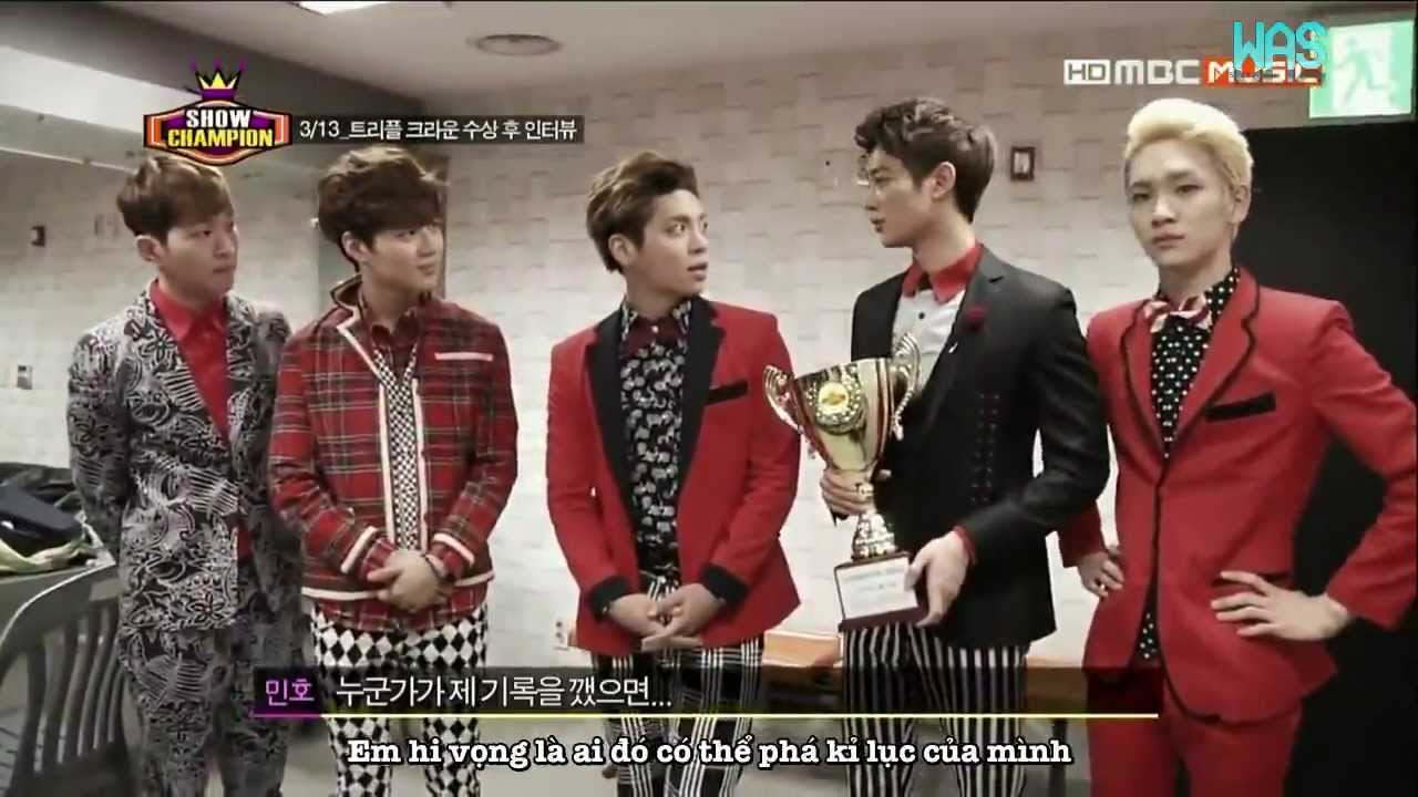 [Vietsub] 130703 SHINee - Show Champion Backstage Interview - YouTube