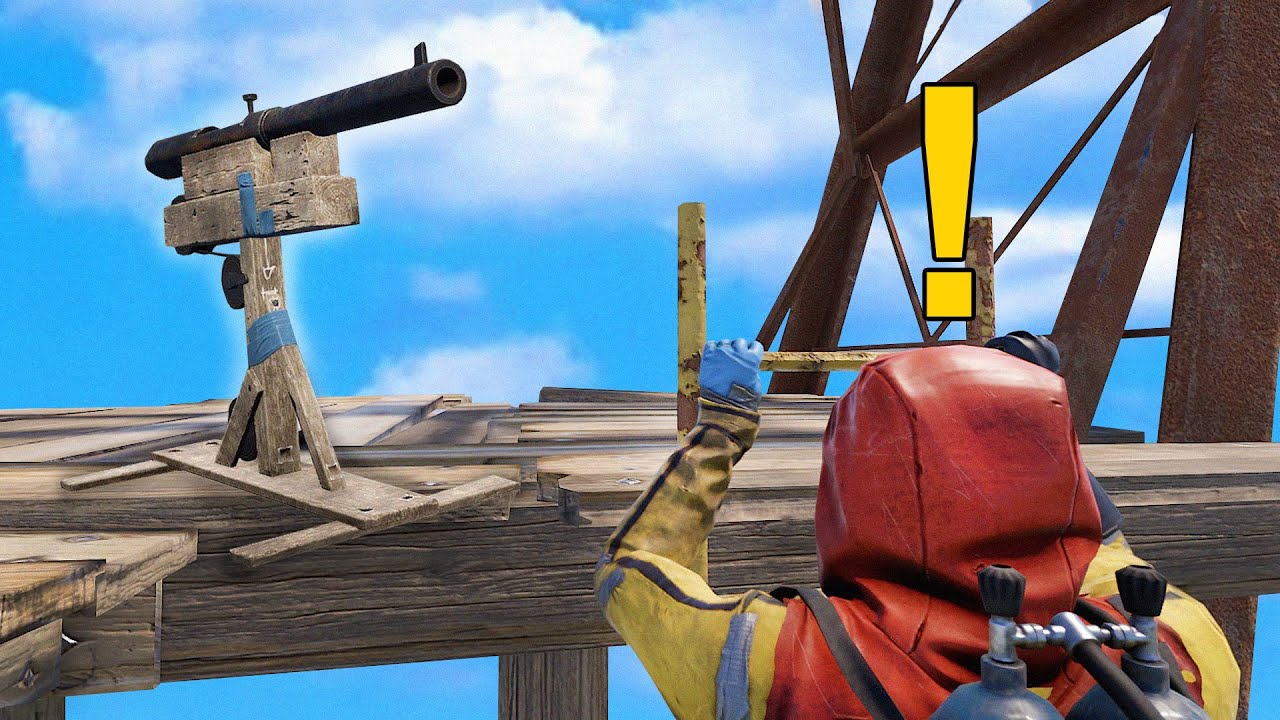 Turning the Rust Zipline into a Trap Base! - YouTube