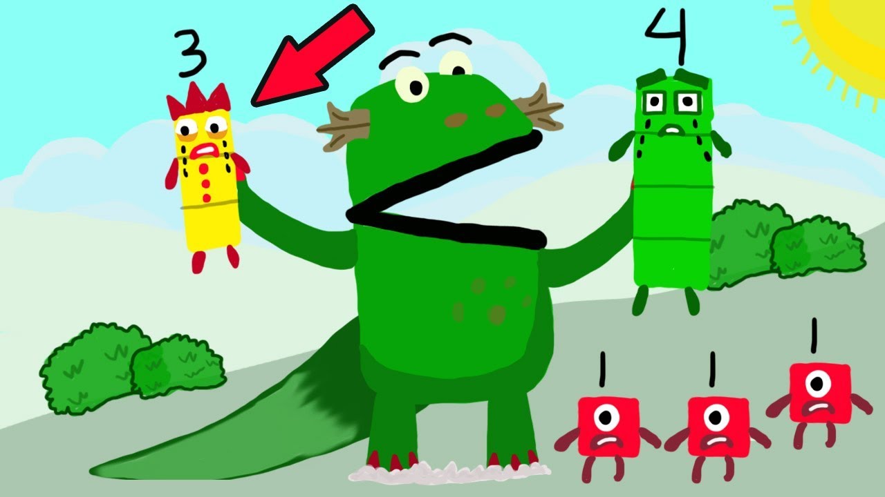 Drawing Numberblock Scare Blockzilla - YouTube