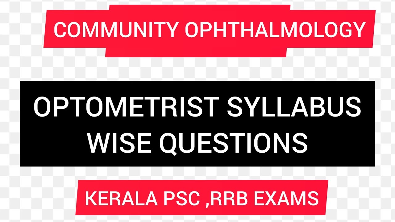 Optometrist psc questions:Community ophthalmology - YouTube