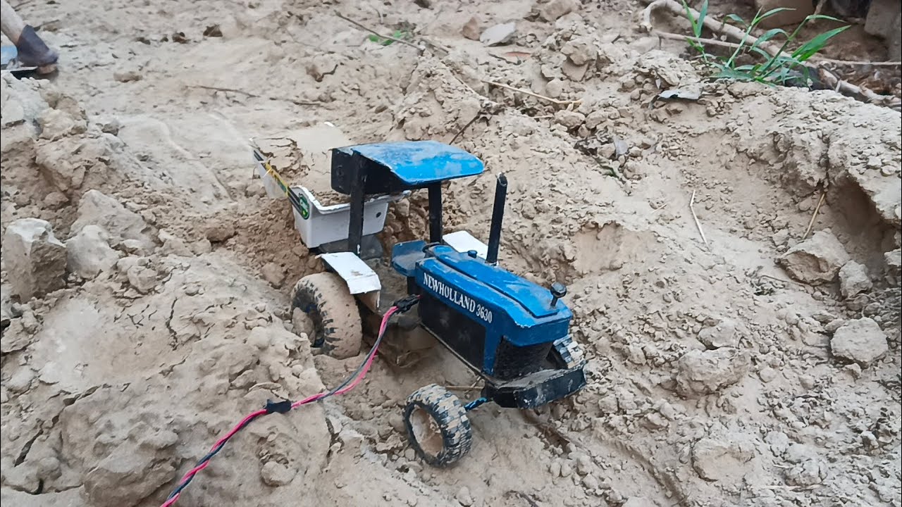 mini rc tractors new holland 3630 with trolley part 1 - YouTube