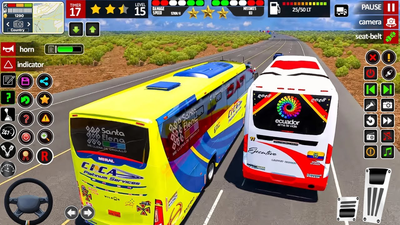 Open World Bus Driving Gameplay | Enjoy Offroad Bus Driving Experience ...