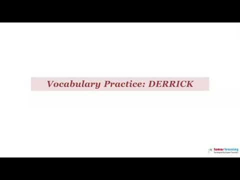 DERRICK - Definition, pronunciation, grammar, meaning - Practice grade ...