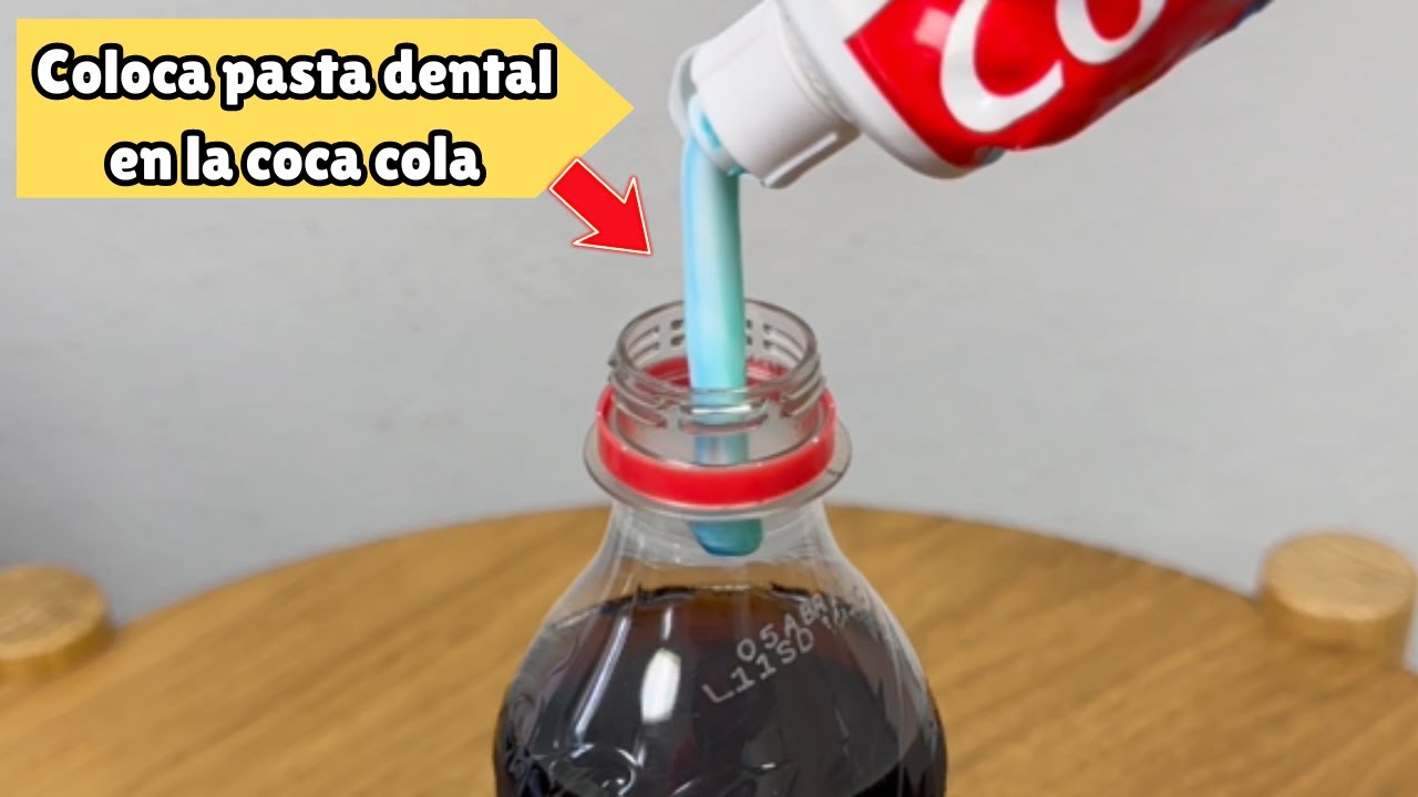 Coloca pasta dental en la coca cola - YouTube