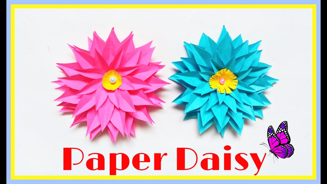 How to make Daisy Paper Flower/ Easy Paper Flower Tutirials /DIY ...