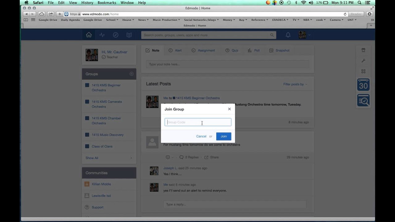 How to Join a Group in Edmodo - YouTube