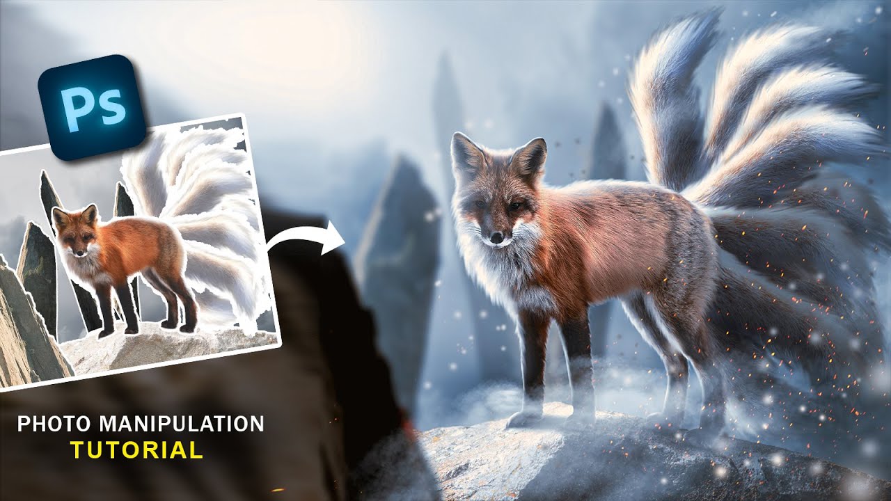 CREATE A NINE-TAILED FOX Photo Manipulation - Photoshop Tutorial - YouTube