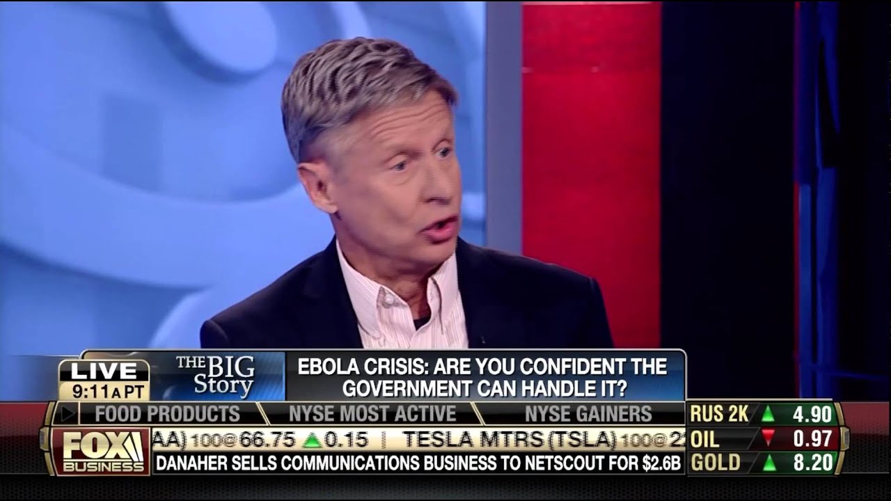Libertarian Gary Johnson Pitches Marijuana As A Cure For Ebola - YouTube