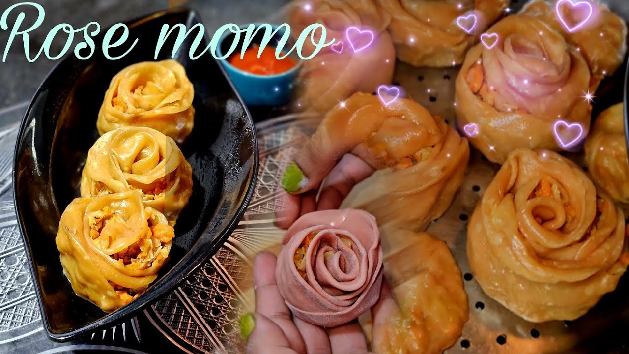 Rose Momos 🌹 Recipe || Momos Recipe || How to Make Rose Momo. - YouTube