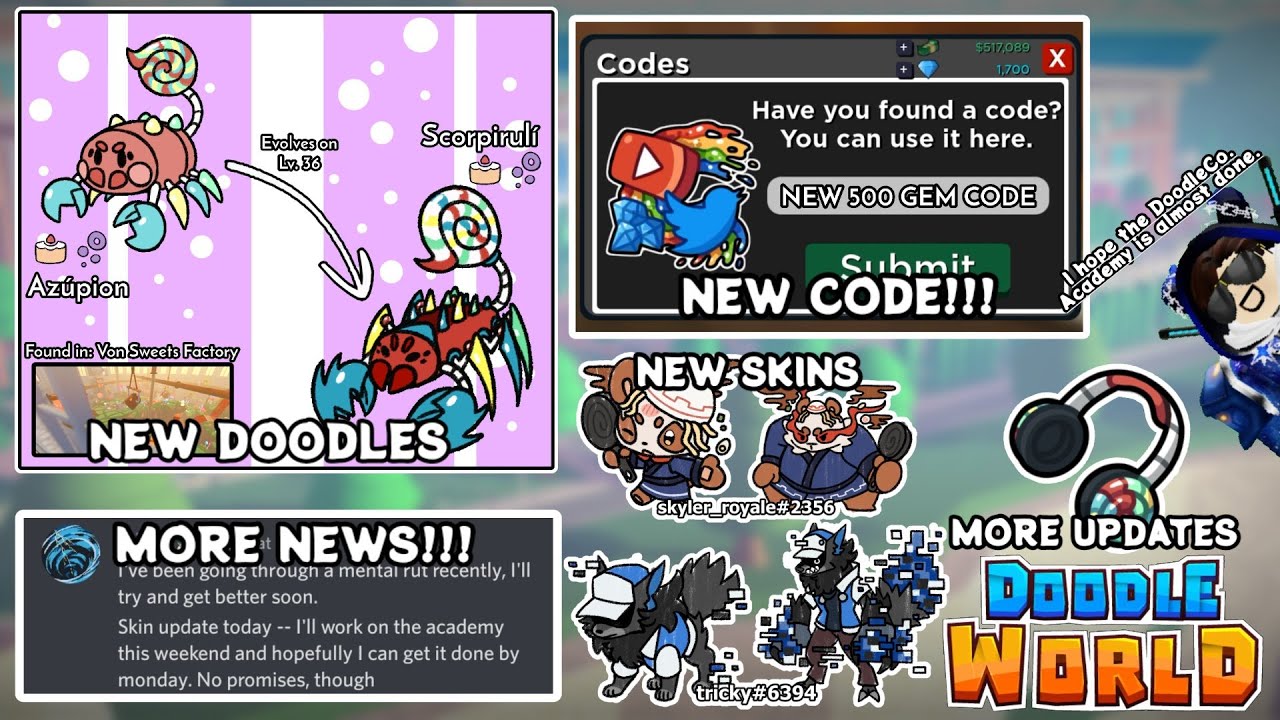 Doodle World - New Doodles + New Skins & More Updates | Roblox ...