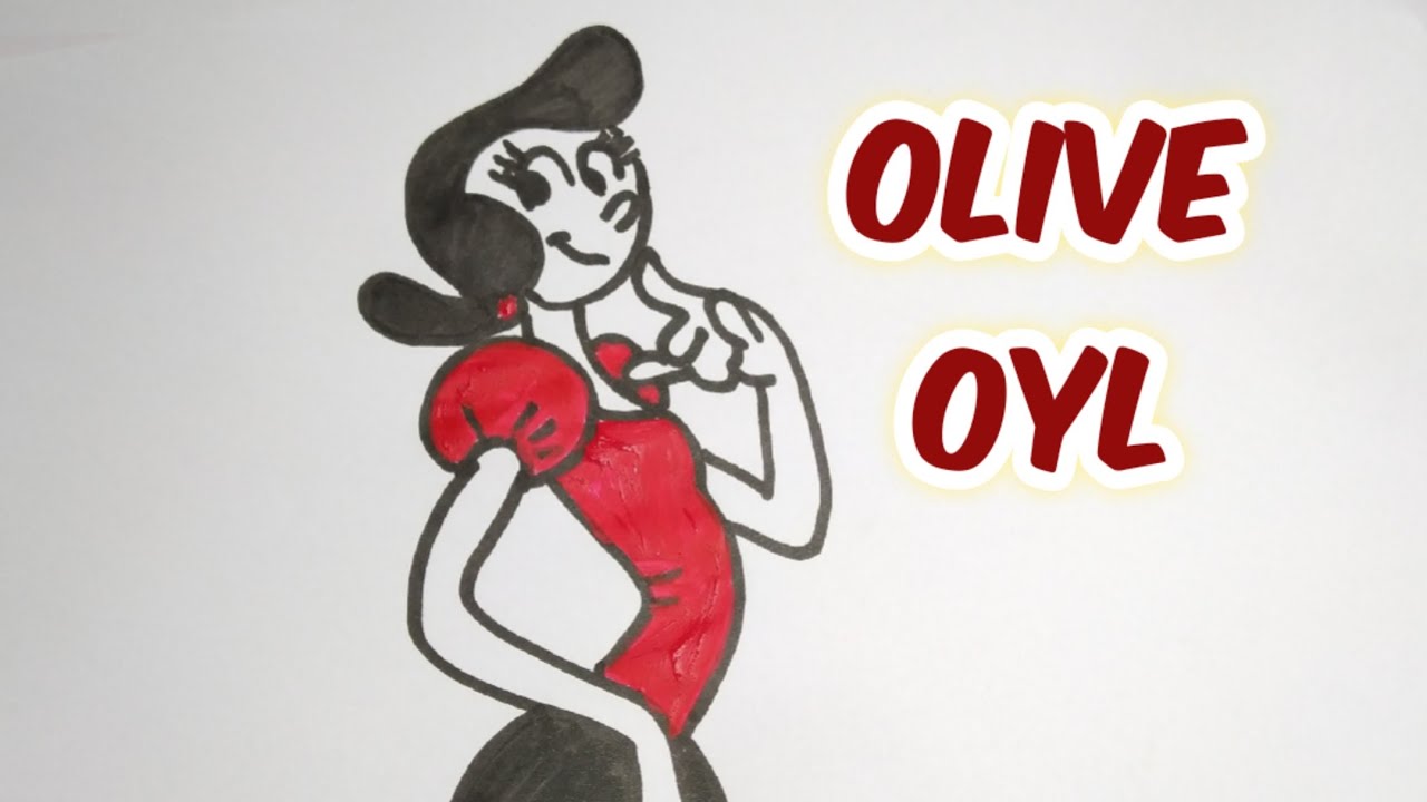 How To Draw Olive Oyl From Popeye The Sailor Man Very Easy Youtube
