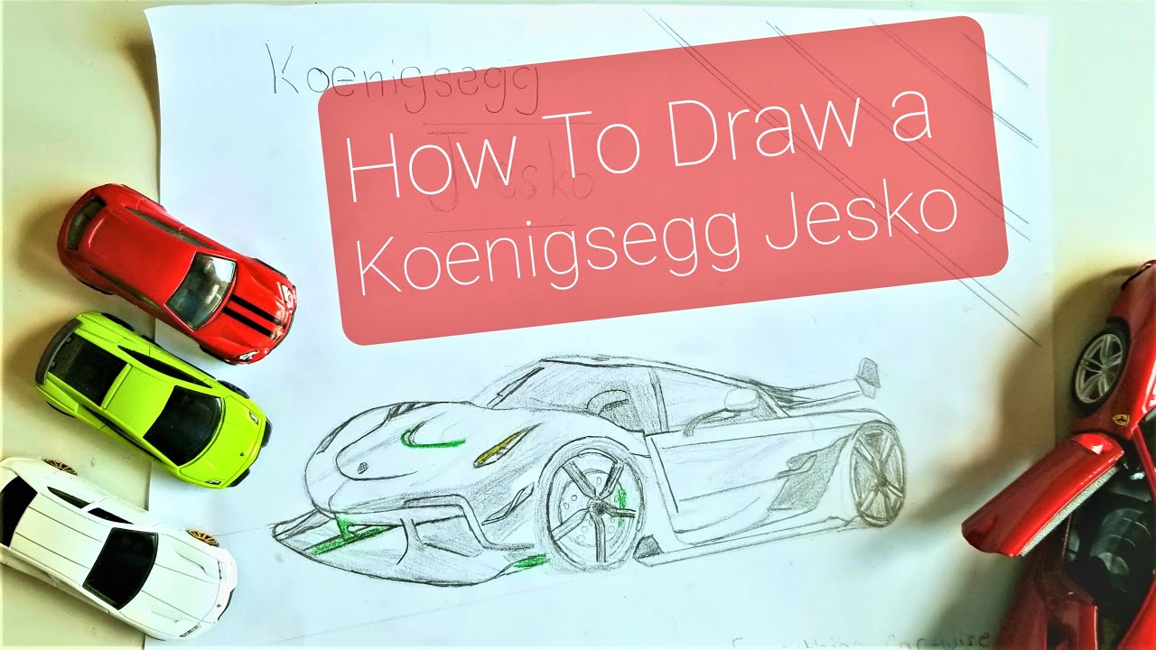 How To Draw A Koenigsegg Jesko l Everything Car-Wise - YouTube