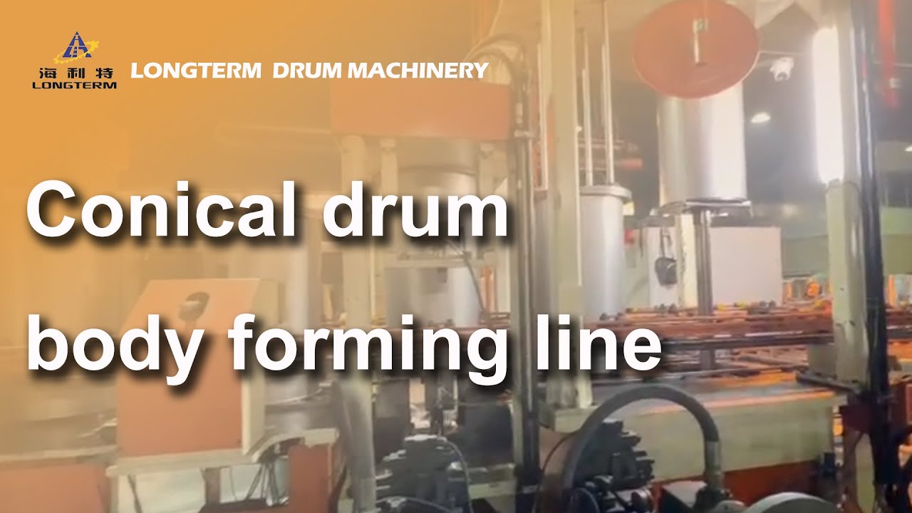 conical drum body forming machine - YouTube