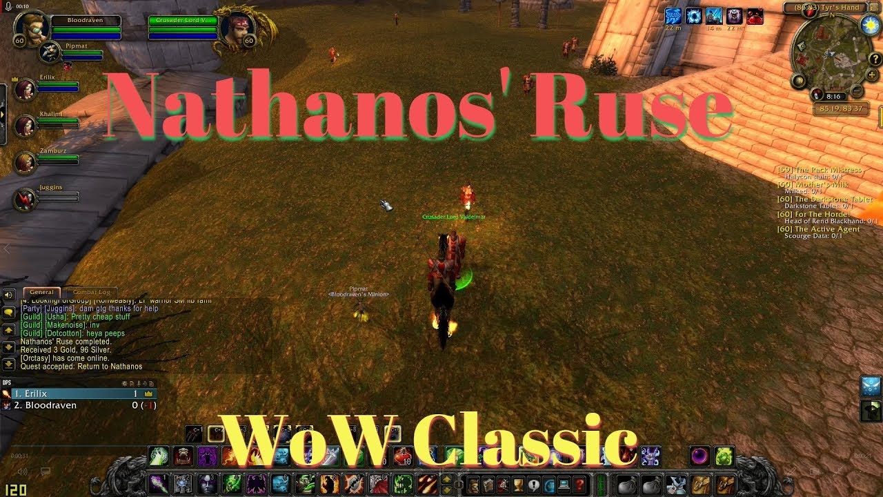WoW Classic/Nathanos' Ruse/Crusader Lord Valdelmar - YouTube