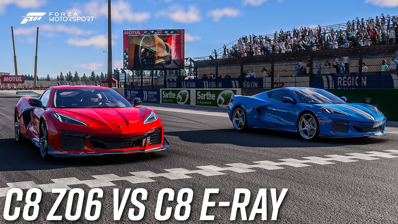 Corvette C8 Z06 vs Corvette C8 E-Ray | Forza Motorsport - YouTube