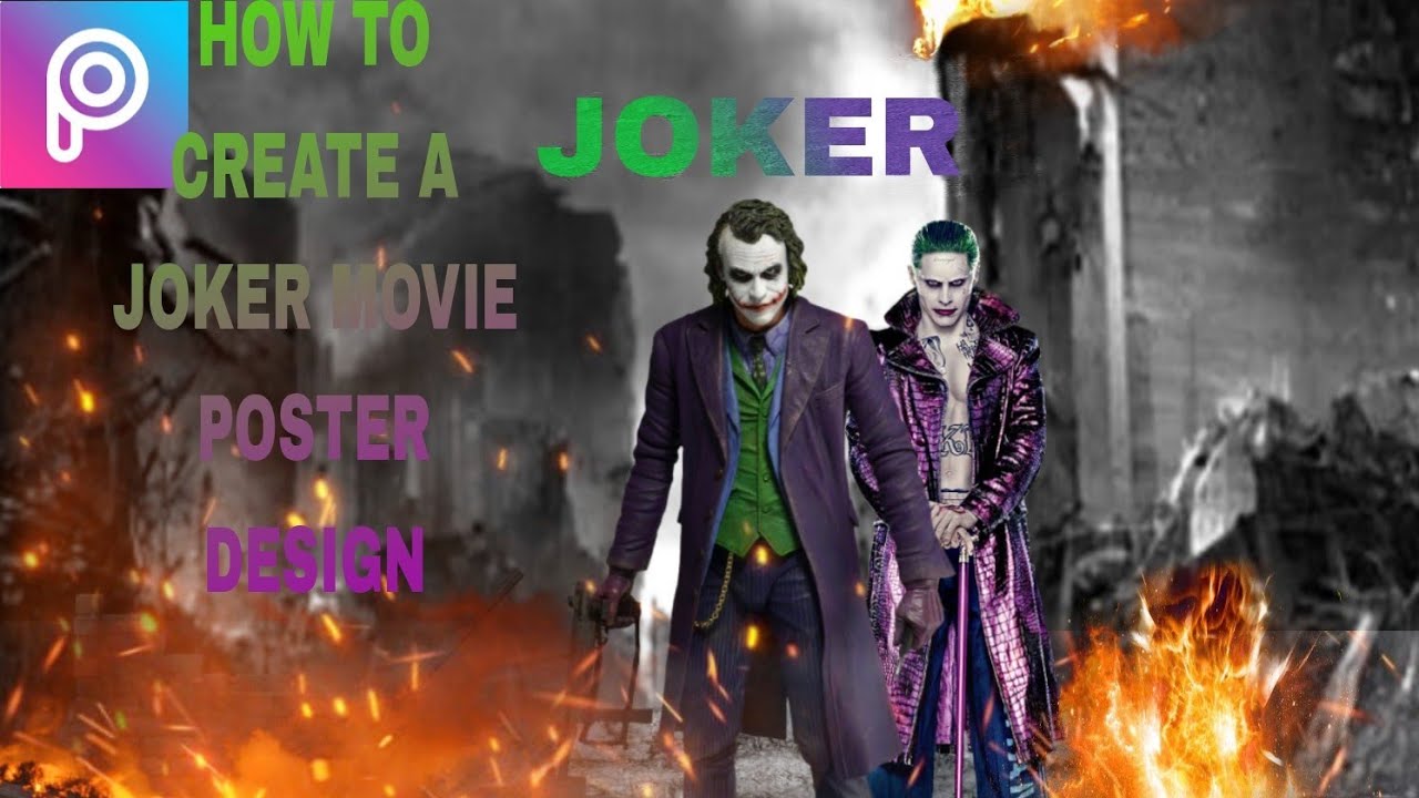 how to create joker movie poster design|| DC universe movie re create a ...