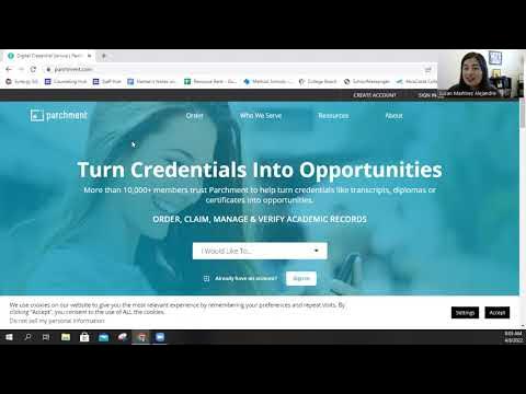 Requesting Transcripts via Parchment.com - YouTube