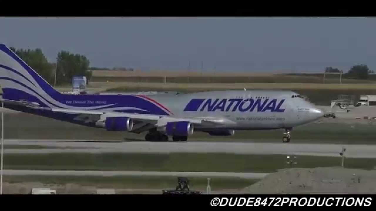 National Air Cargo 747-428(BCF) [N952CA] Landing in Calgary ᴴᴰ - YouTube