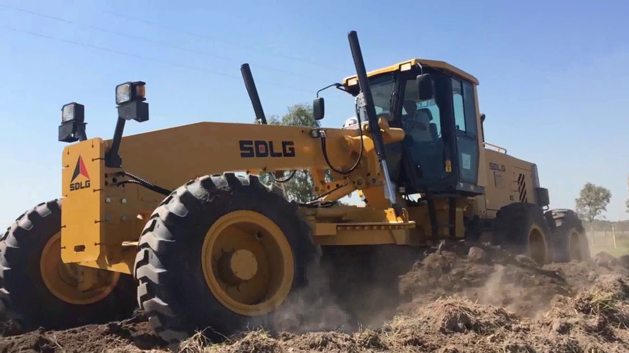 SDLG grader G9190, 190hp auto grader, volvo sdlg grader - YouTube