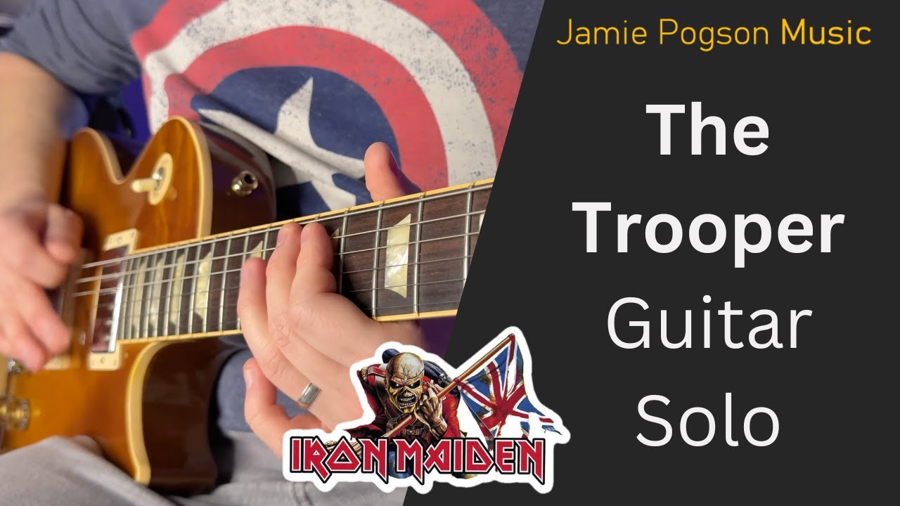 IRON MAIDEN - The Trooper - GUITAR SOLO COVER - YouTube