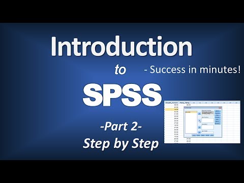 SPSS Introduction - Getting Started in SPSS (Part 2) - YouTube
