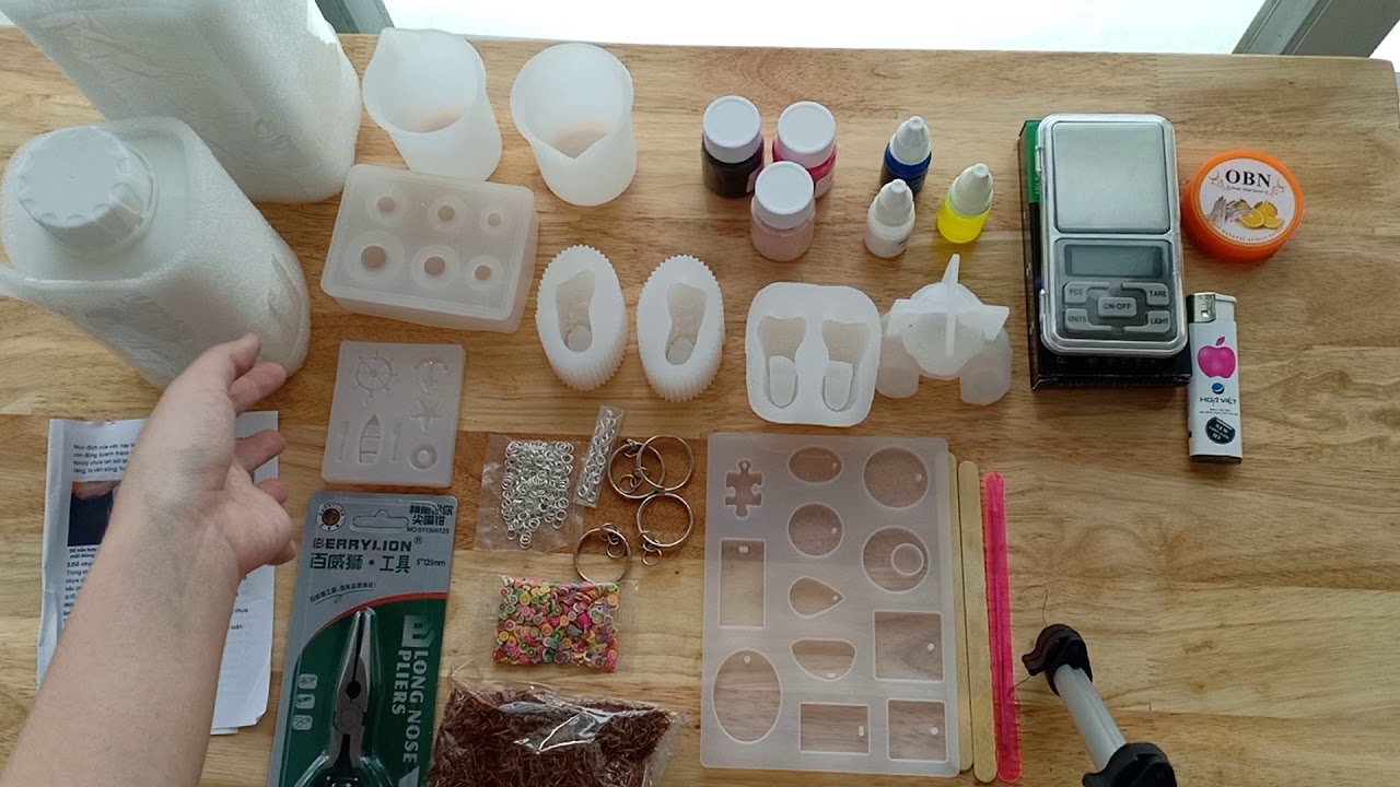 Dụng cụ cơ bản làm resin, mô hình, móc khoá, trang sức, handmade . Các ...