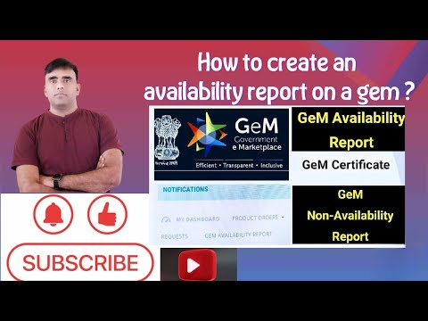 How to create availability report on gem ! how Generate Non Availability Certificate on Gem ...