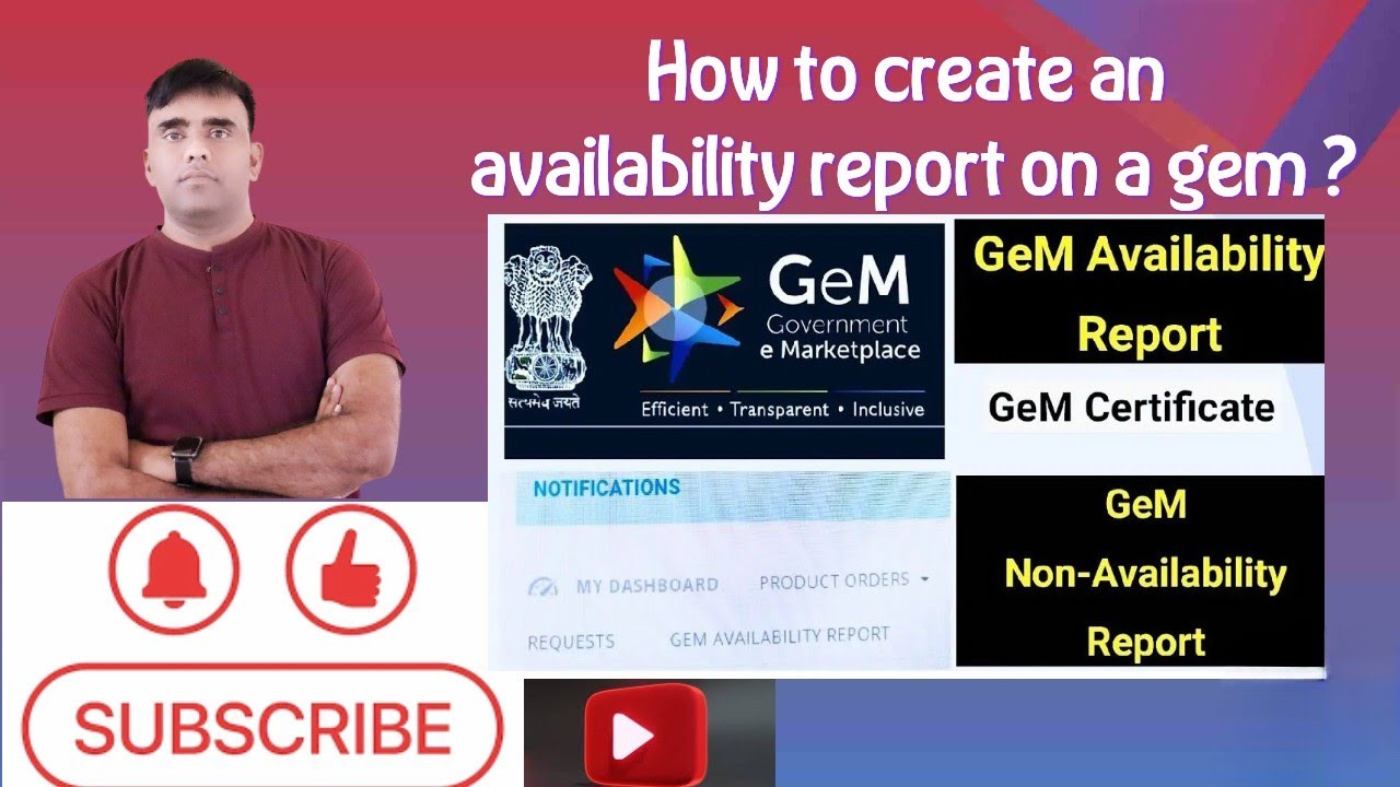 How to create an availability report on a gem ! how Generate Non Availability Certificate on Gem ...