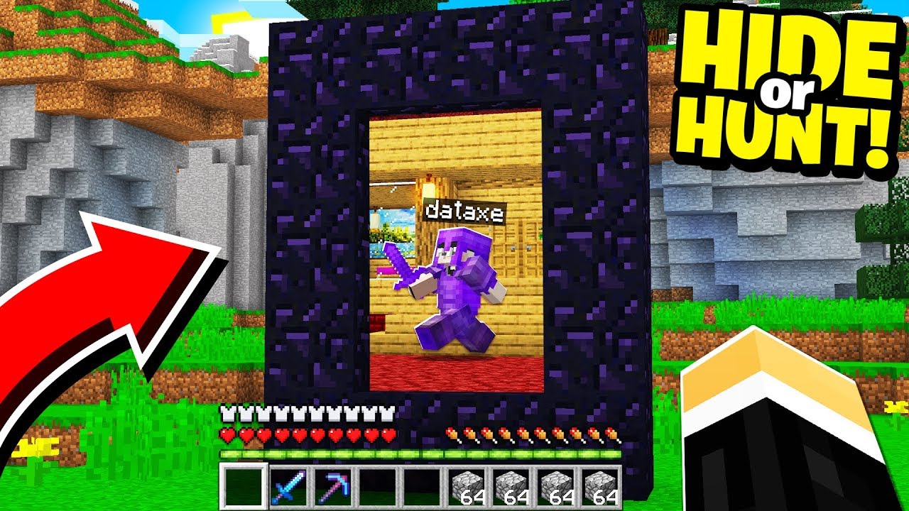 we found a 200IQ SECRET Minecraft Base - Hide Or Hunt #7 - YouTube