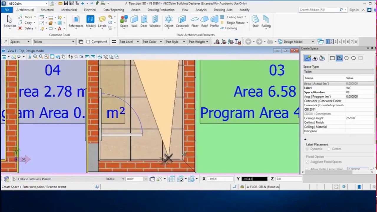 AECOsim Connect Edition V41 Introdução aos espaços - YouTube